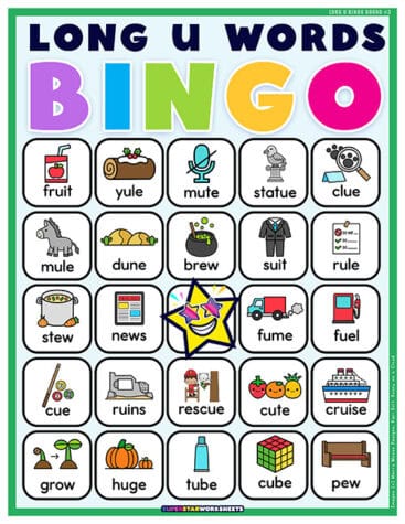 Long U Words - Superstar Worksheets