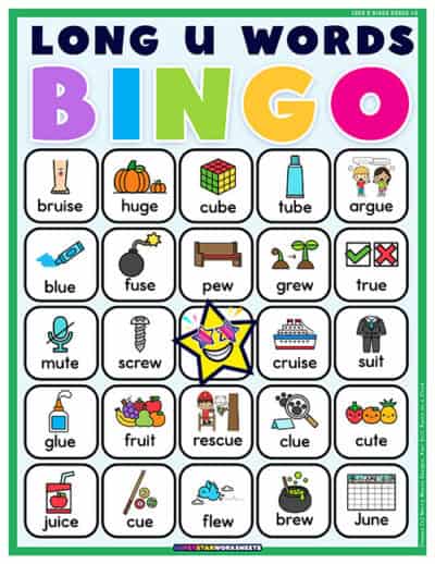 Long U Words - Superstar Worksheets