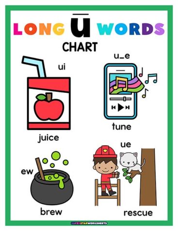 Long U Words - Superstar Worksheets