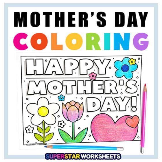 Mother's Day Coloring Pages (Free Printables) - Superstar Worksheets
