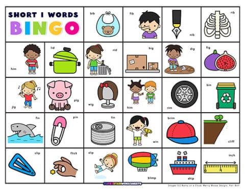 Short I Words - Superstar Worksheets