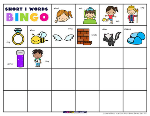 Short I Words - Superstar Worksheets