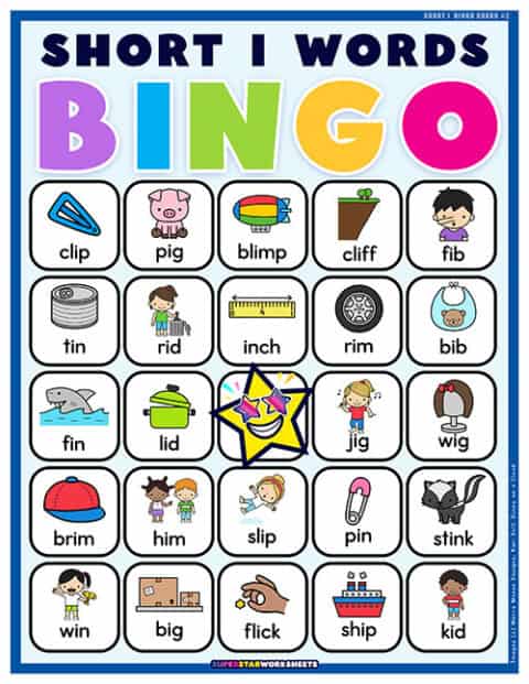 Short I Words - Superstar Worksheets