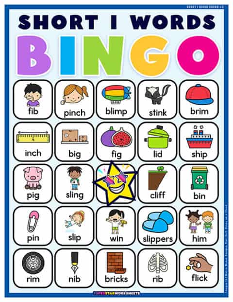 Short I Words - Superstar Worksheets