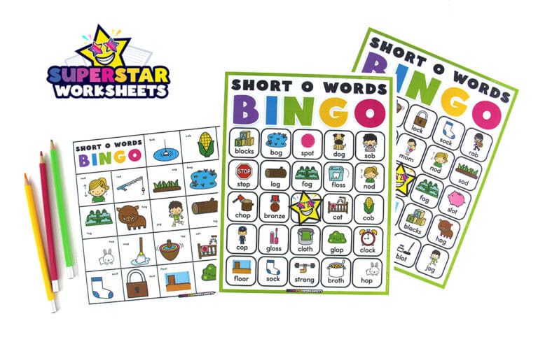 Short O Words - Superstar Worksheets