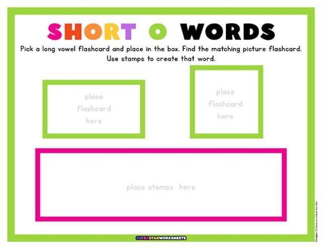 Short O Words - Superstar Worksheets