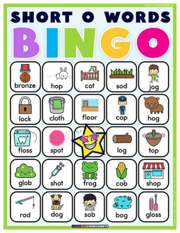 Short O Words - Superstar Worksheets