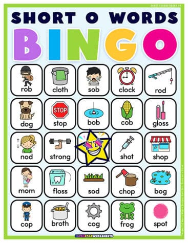 Short O Words - Superstar Worksheets