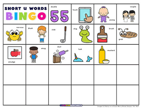 Short U Words - Superstar Worksheets