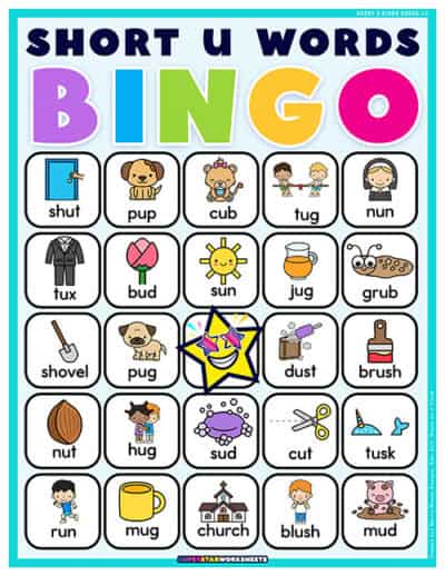 Short U Words - Superstar Worksheets
