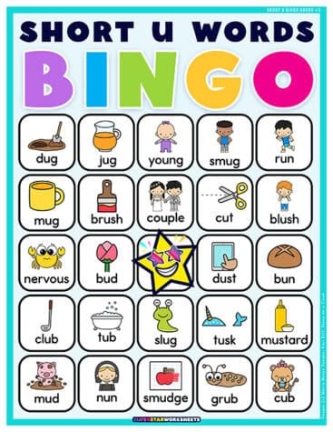 Short U Words - Superstar Worksheets