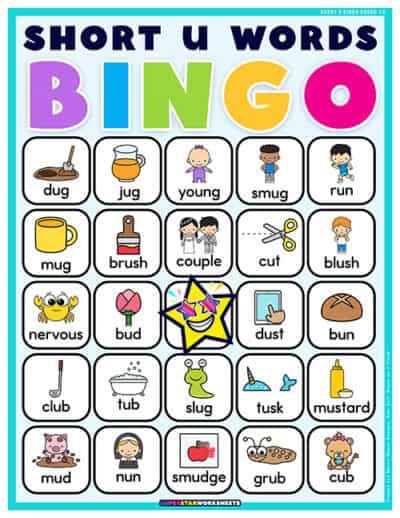 Short U Words - Superstar Worksheets