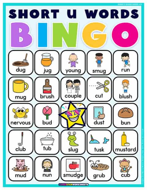 Short U Words - Superstar Worksheets