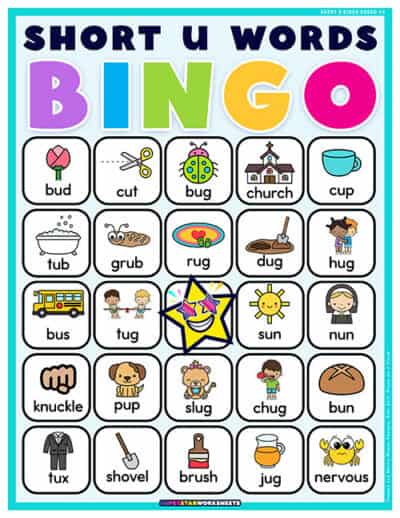 Short U Words - Superstar Worksheets
