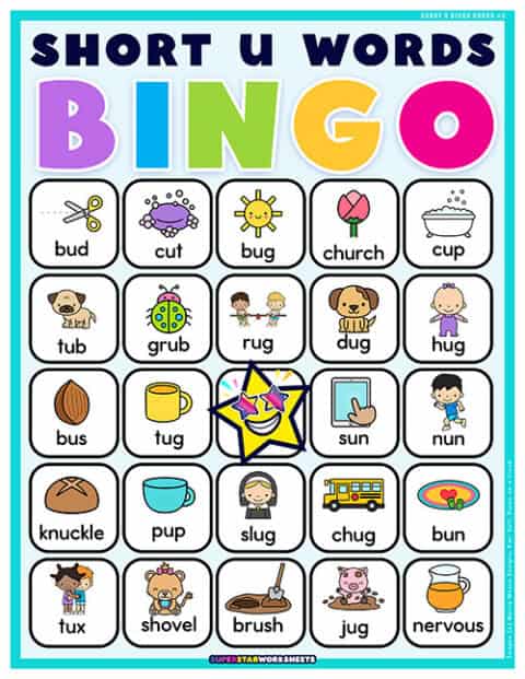 Short U Words - Superstar Worksheets