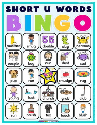 Short U Words - Superstar Worksheets