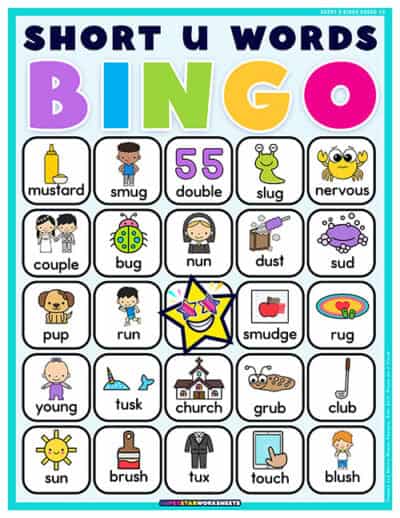 Short U Words - Superstar Worksheets
