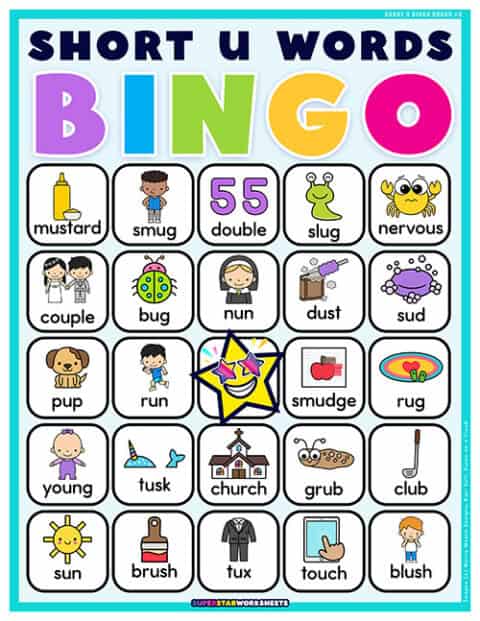 Short U Words - Superstar Worksheets