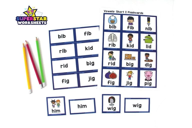 Short I Words - Superstar Worksheets