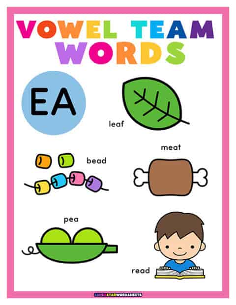 Vowel Teams - Superstar Worksheets