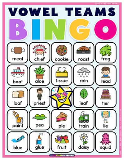 Vowel Teams - Superstar Worksheets