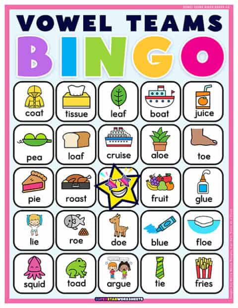 Vowel Teams - Superstar Worksheets