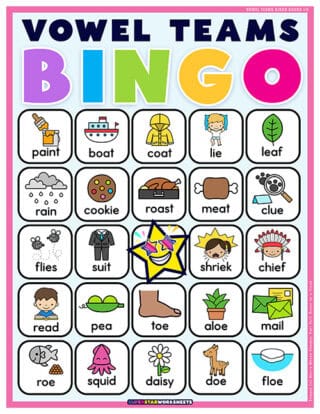 Vowel Teams - Superstar Worksheets