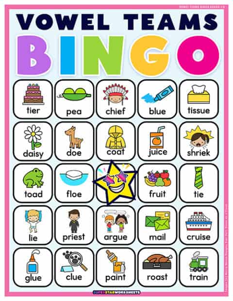 Vowel Teams - Superstar Worksheets
