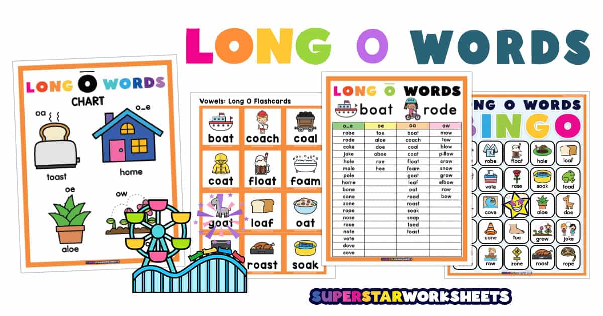 Long O Words - Superstar Worksheets