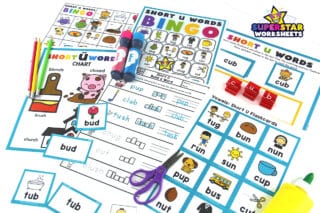 Short U Words - Superstar Worksheets