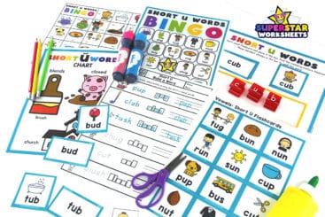 Short U Words - Superstar Worksheets