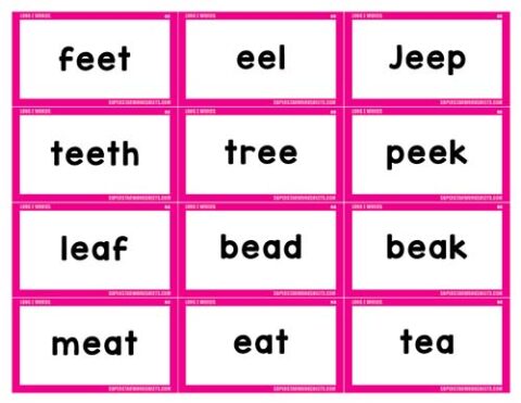 Long E Words - Superstar Worksheets