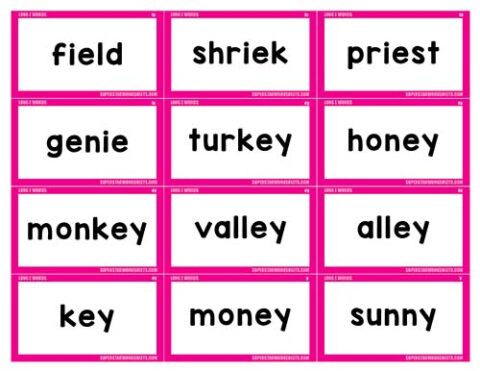Long E Words - Superstar Worksheets