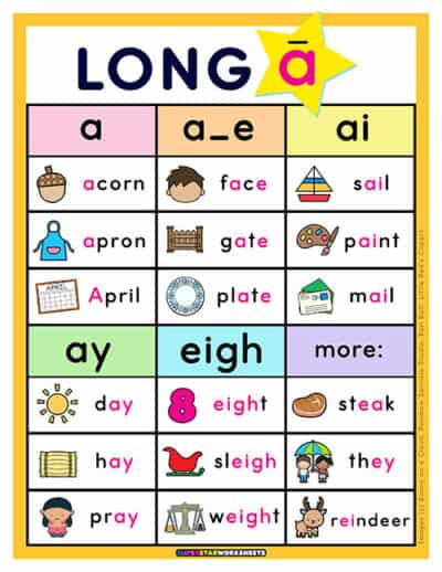 Long A Words - Superstar Worksheets