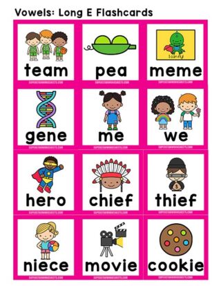 Long E Words - Superstar Worksheets