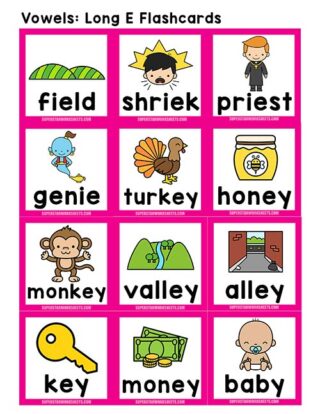 Long E Words - Superstar Worksheets