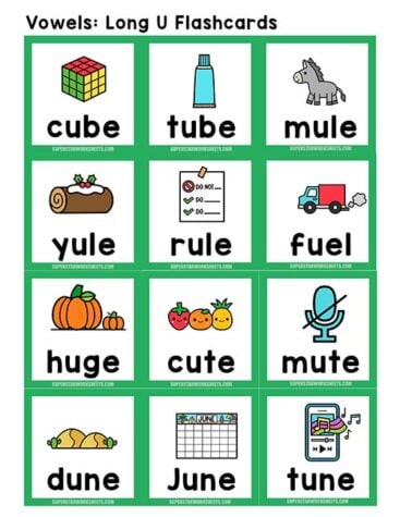 Long U Words - Superstar Worksheets