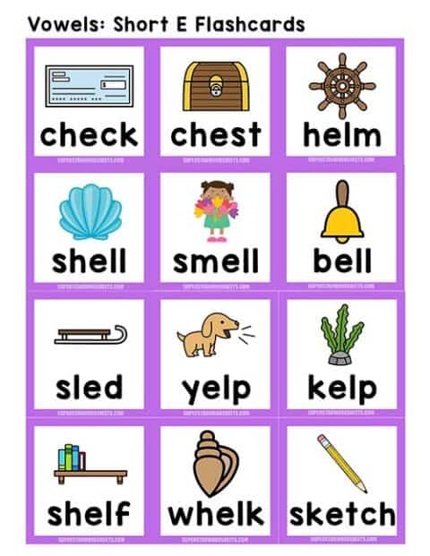 Short E Words - Superstar Worksheets