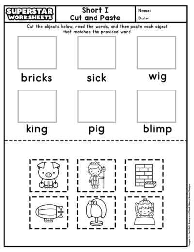 Short I Words - Superstar Worksheets