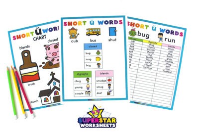Short U Words - Superstar Worksheets