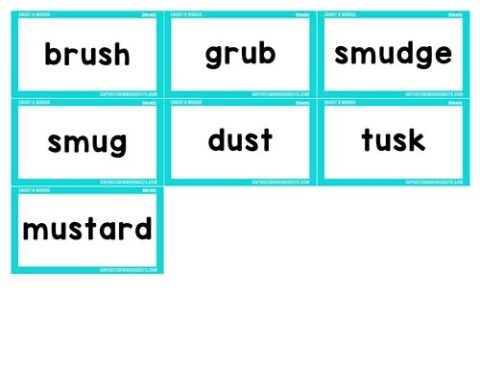 Short U Words - Superstar Worksheets