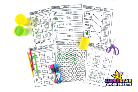Short O Words - Superstar Worksheets