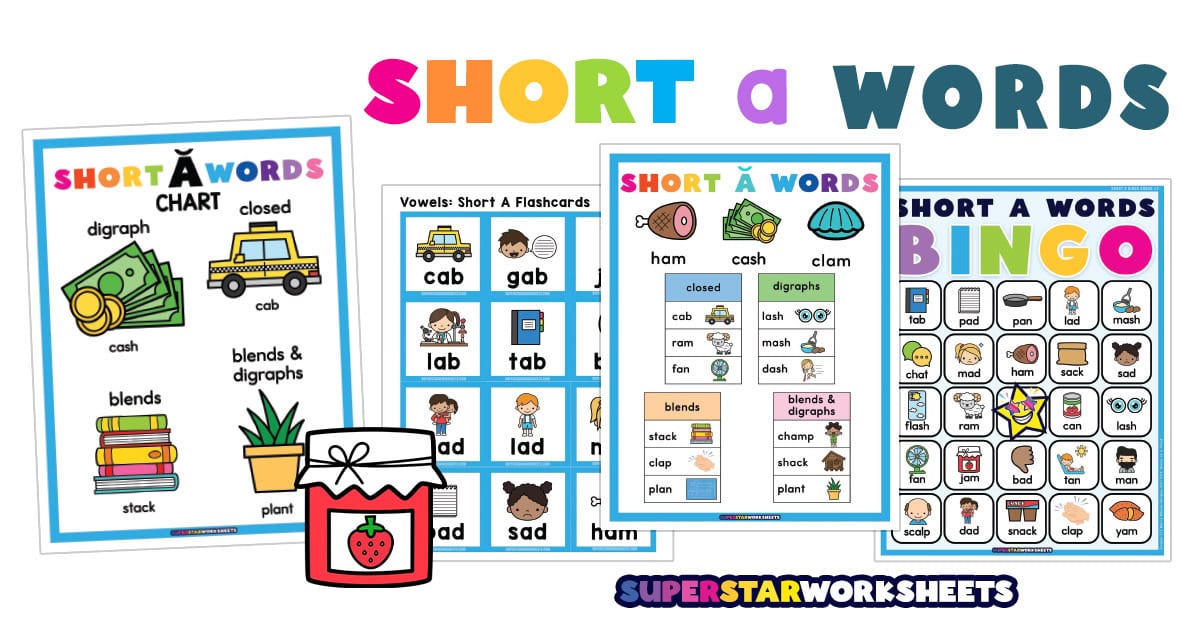 Short A Words - Superstar Worksheets