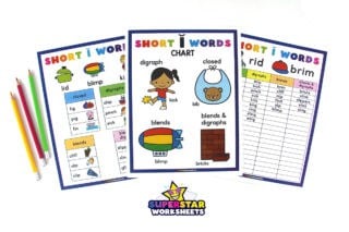 Short I Words - Superstar Worksheets