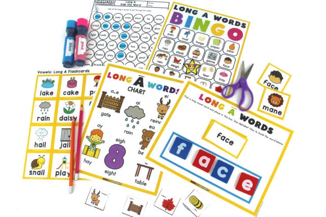 Long A Words - Superstar Worksheets