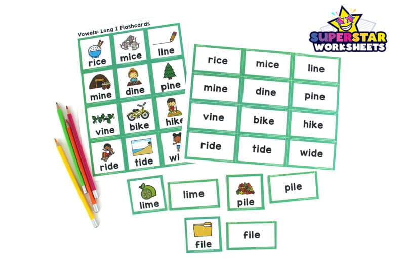 Long I Words - Superstar Worksheets