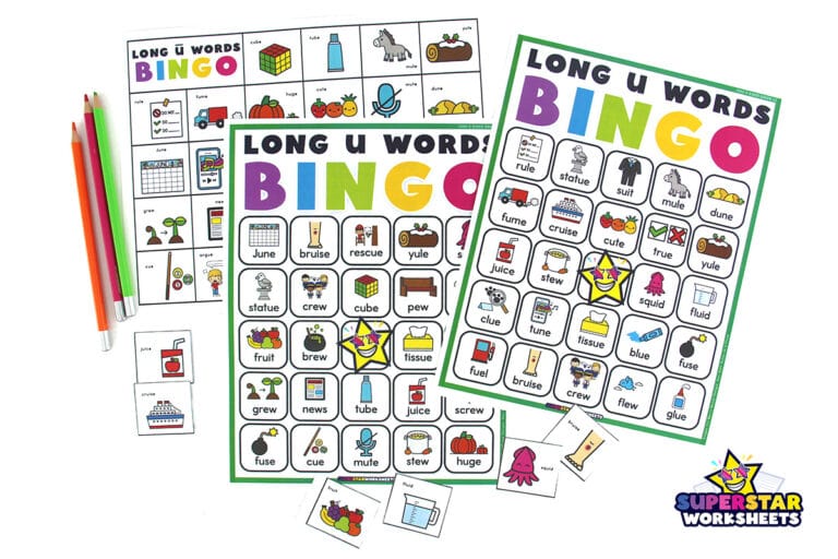 Long U Words - Superstar Worksheets
