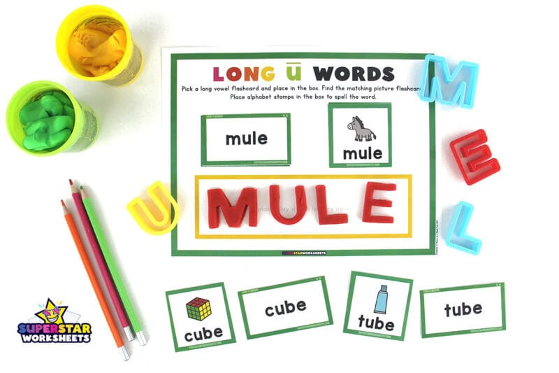 Long U Words - Superstar Worksheets