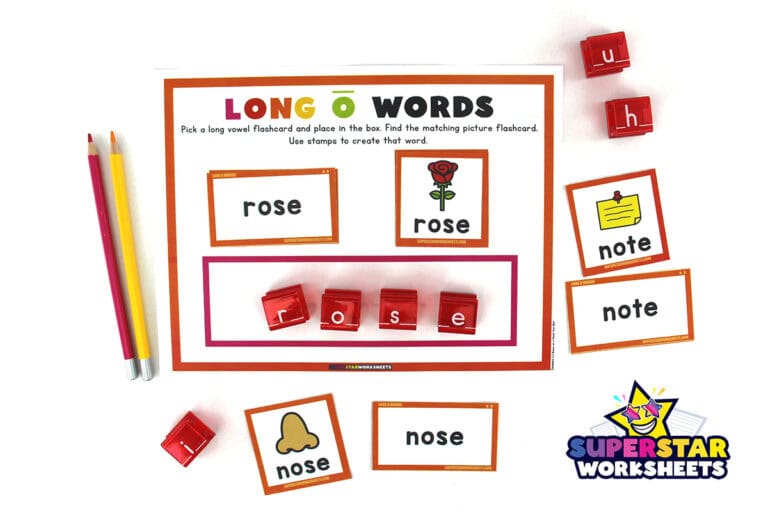 Long O Words - Superstar Worksheets