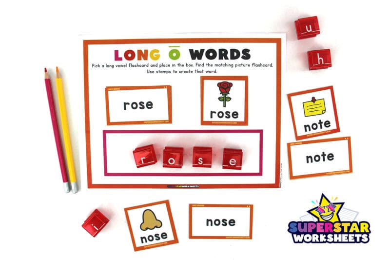 Long O Words - Superstar Worksheets